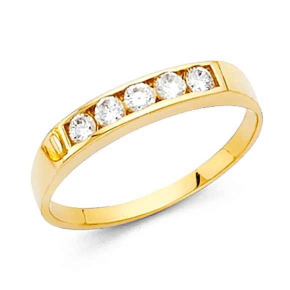Jewelry | Dainty 14k Yellow Gold Wedding Band Pinky Ring Size 2 3 4 5 ...